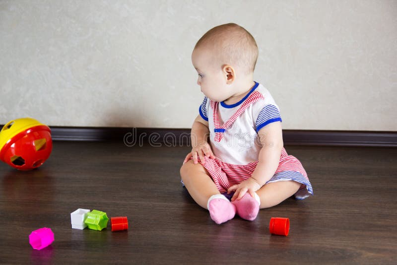 Little Baby Playing with Toys Stock Image - Image of childhood, happy ...