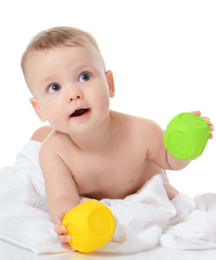 Happy baby playing stock image. Image of friendly, baby - 8365635