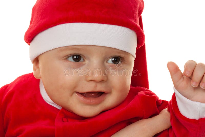 Little Baby with Santa Claus Stock Image - Image of claus, night: 17254361