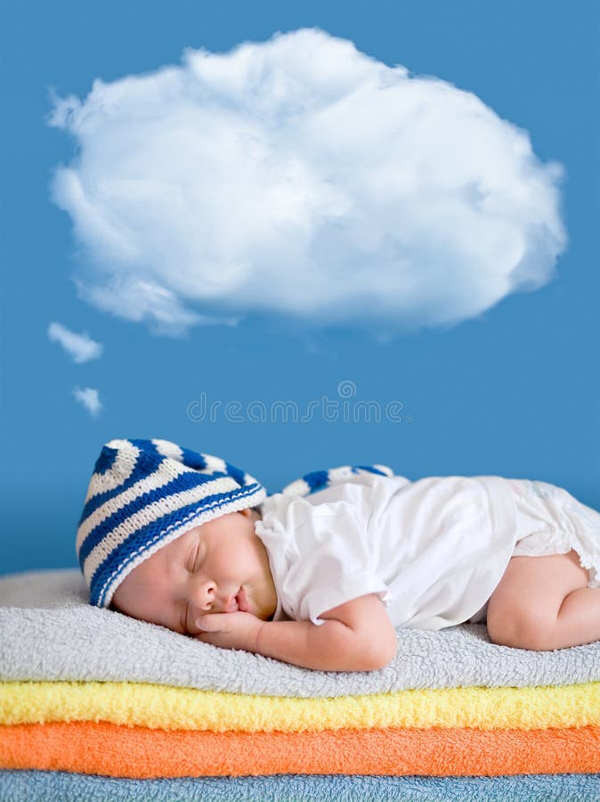 Baby sleeping stock image. Image of blanket, plaster, premature - 2368617