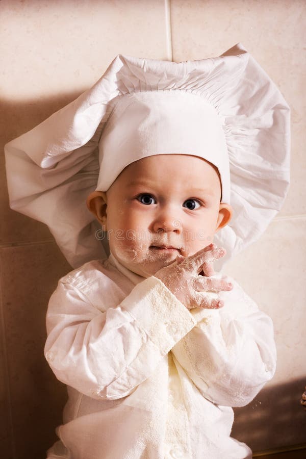 Little baker stock photo. Image of chef, baking, milk - 4886198