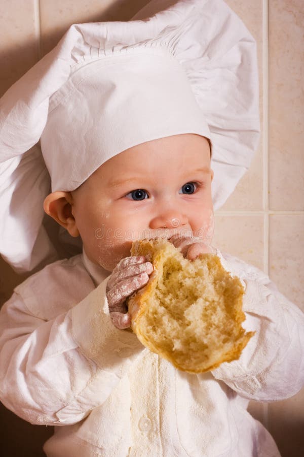 Little baker stock photo. Image of chef, baking, milk - 4886198