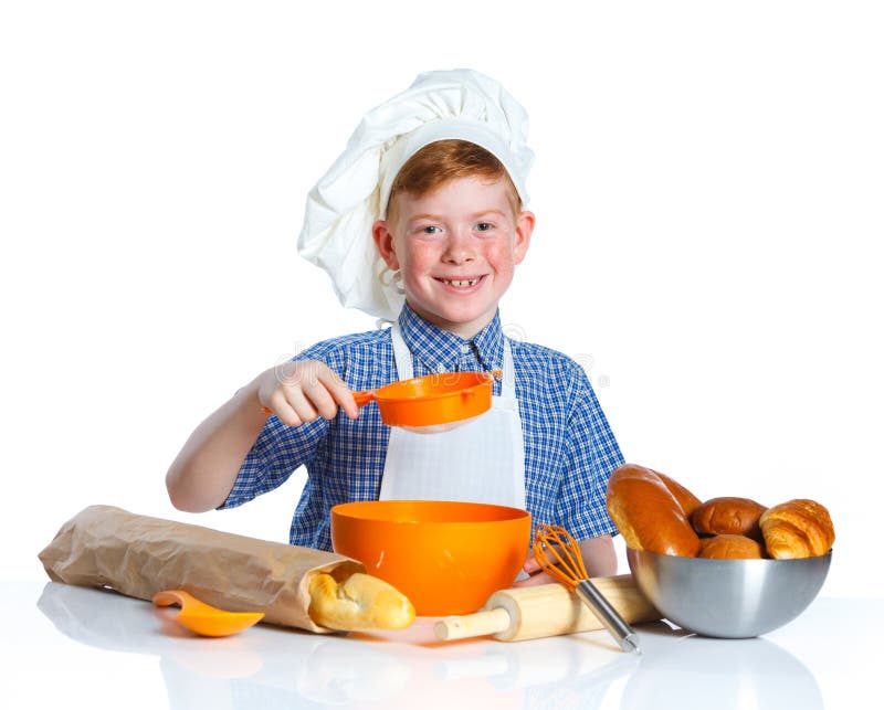 Little baker boy stock photo. Image of breaking, healthy - 63855480