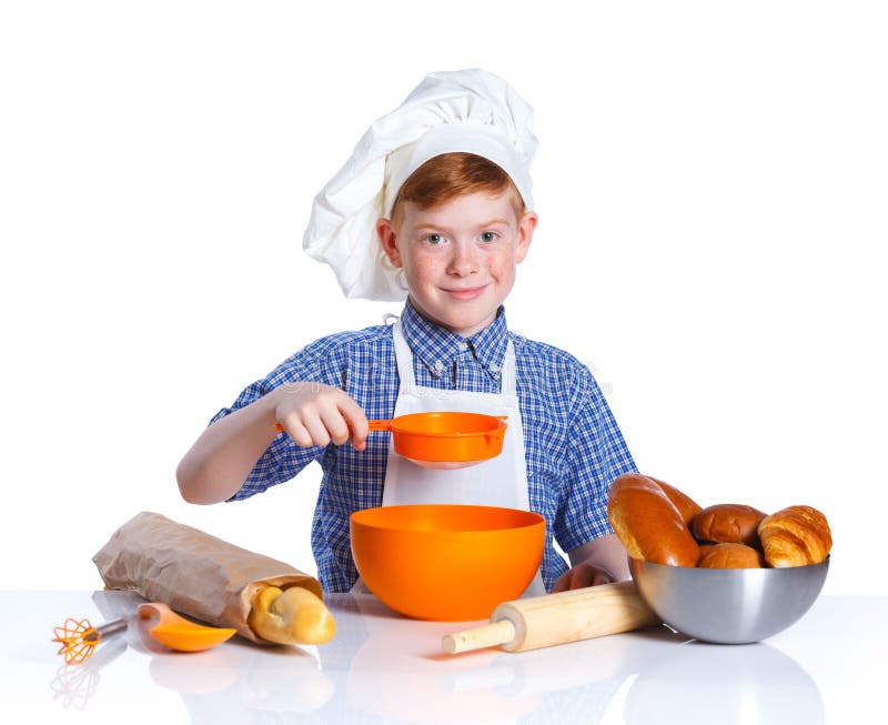 Little baker boy stock photo. Image of breaking, healthy - 63855480