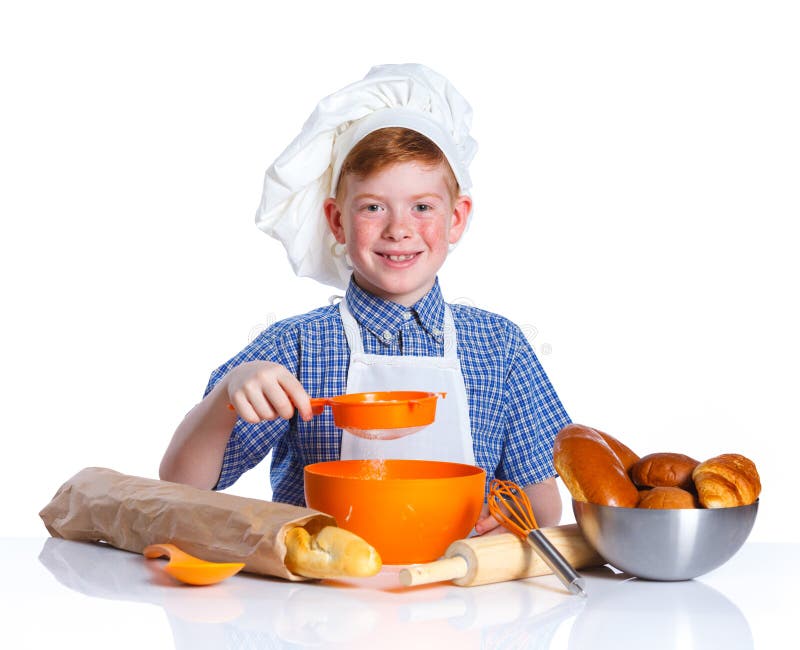 Little baker boy stock photo. Image of breaking, healthy - 63855480