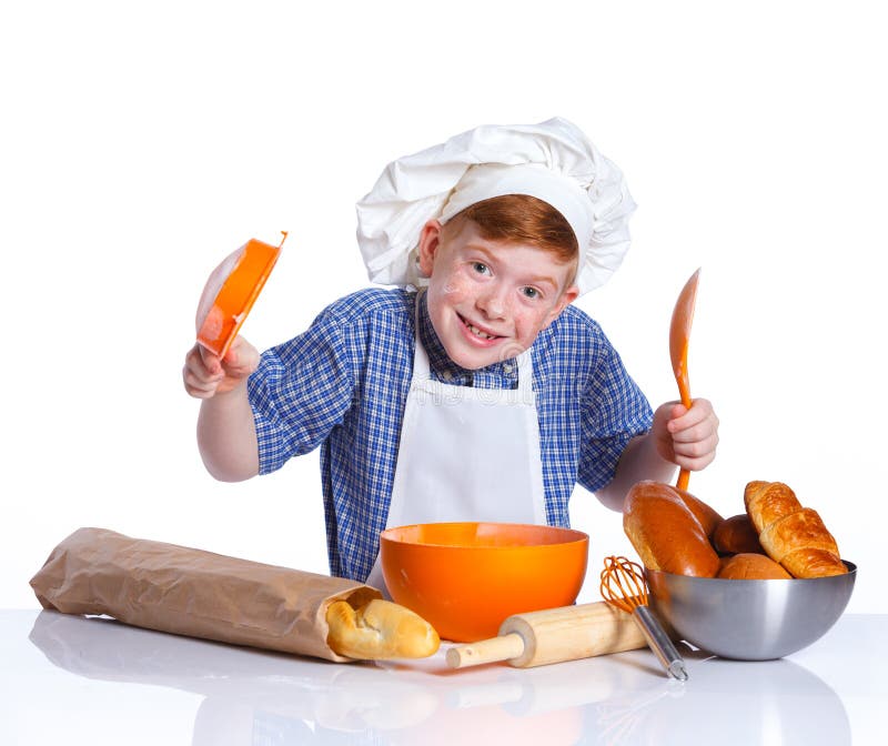 Little baker boy stock photo. Image of breaking, healthy - 63855480