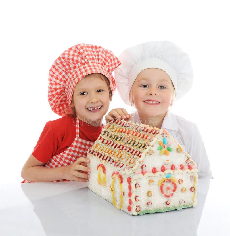 Little bakers stock image. Image of childhood, cake, funny - 34453743
