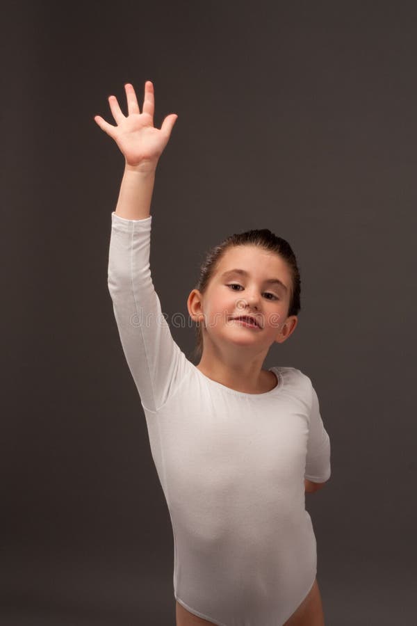 Little Ballet Dancer Doing Something Stock Photo - Image of looking ...