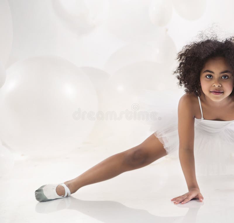 Little Ballet Dancer during the Rehearsal Stock Photo - Image of happy ...