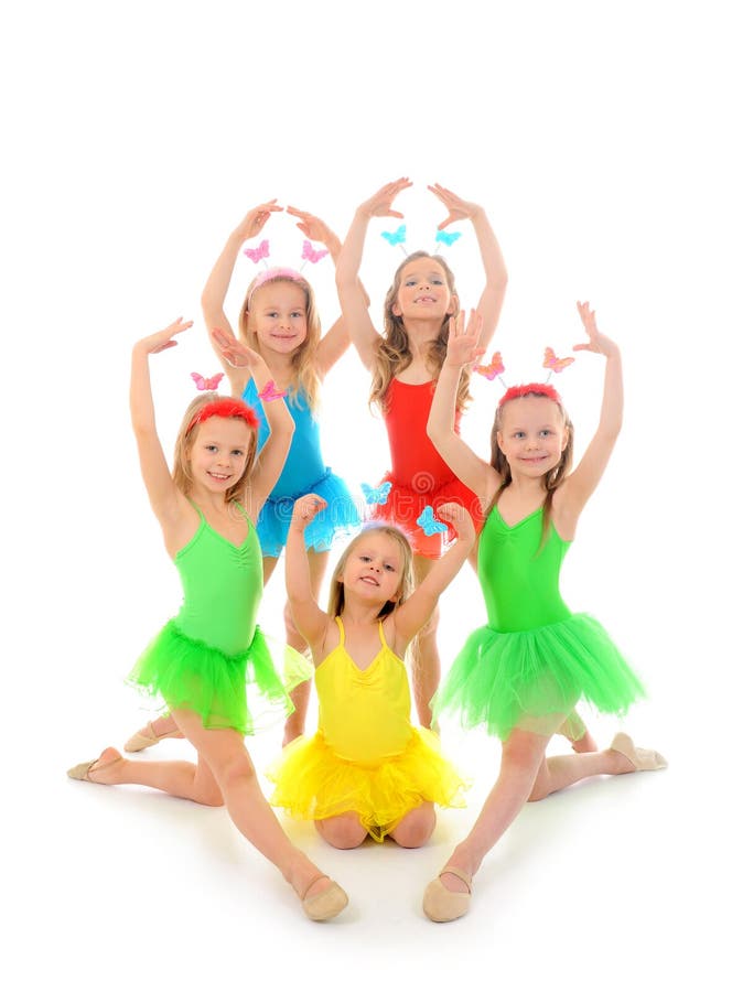 Little ballet dancers stock photo. Image of happy, girl - 35737014