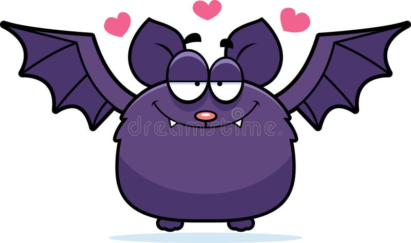 Little Bat in Love stock vector. Illustration of infatuated - 47477443