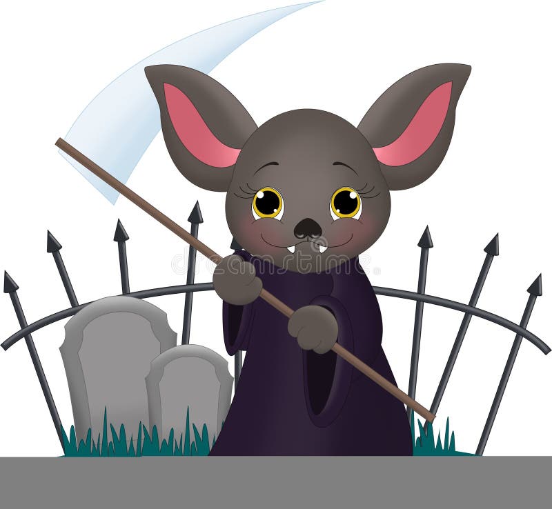 Little Bat Reaper stock illustration. Illustration of graphics - 34076091