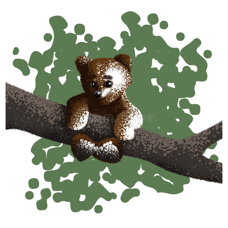 Bear in the tree stock vector. Illustration of cheerful - 199704216