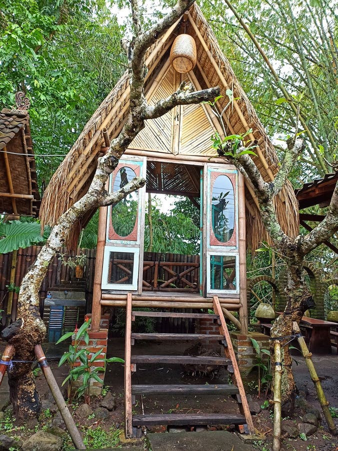 Little Beautiful Hut on a Forest in Indonesia Stock Photo - Image of ...