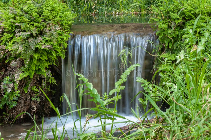 A Little Beautiful and Natural Cascade Stock Image - Image of beautiful ...