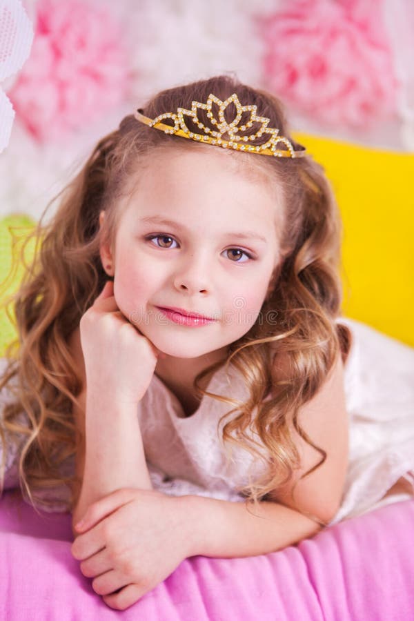 Little beautiful princess stock photo. Image of pastel - 87275596