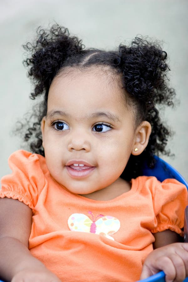 Little Biracial Girl Playing at the Park. Stock Photo - Image of baby ...