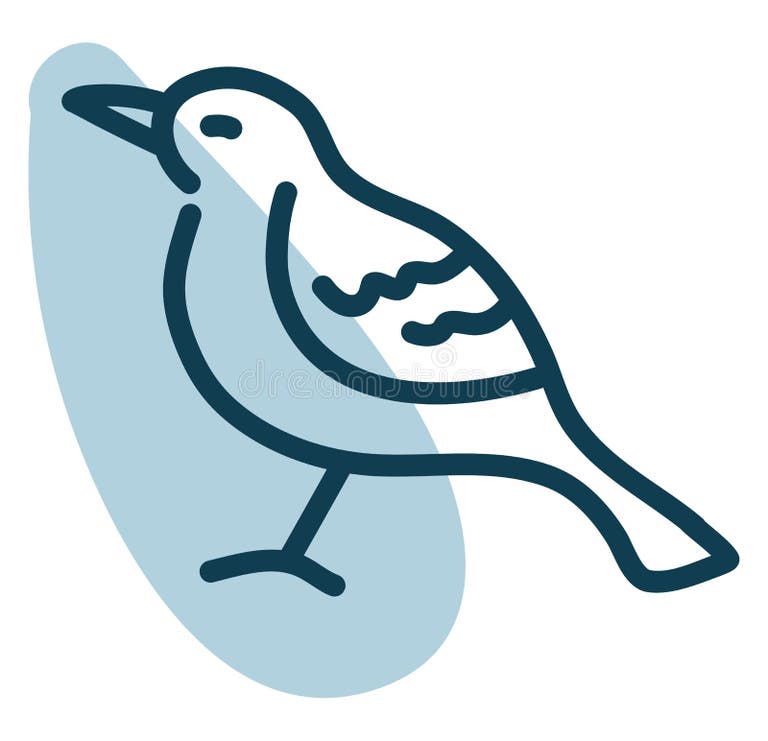 Little bird, icon stock vector. Illustration of symbol - 260373012