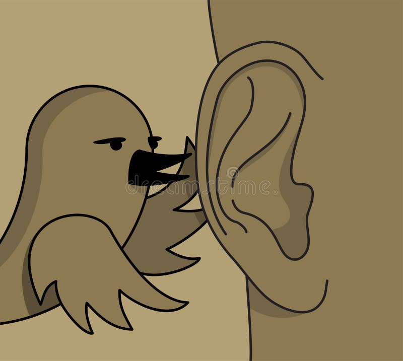 A Little Bird Told Me Idiom Stock Vector - Illustration of little ...