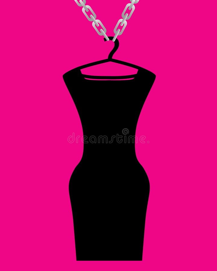Black Dress Hanger Little Stock Illustrations 218 Black Dress Hanger Little Stock