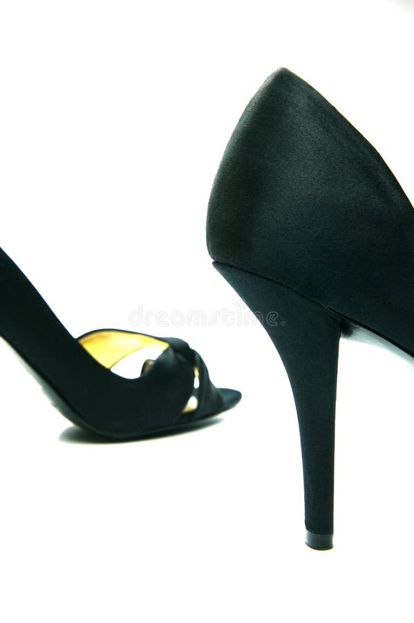 Little Black Shoes stock photo. Image of heel, black, isolated - 7053682