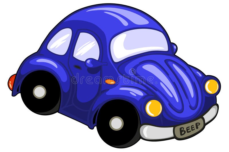 Little Blue Car stock illustration. Illustration of children - 4169420