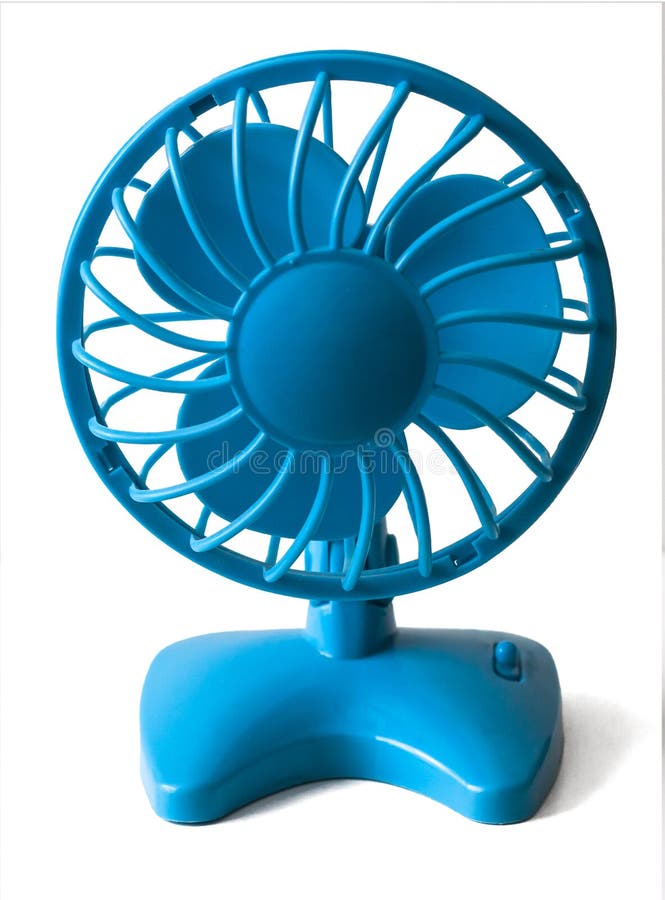 Little blue desktop fan stock photo. Image of portable - 169558766