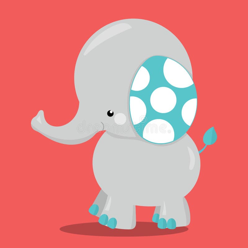 Little blue elephant 01 stock vector. Illustration of blue - 198988833