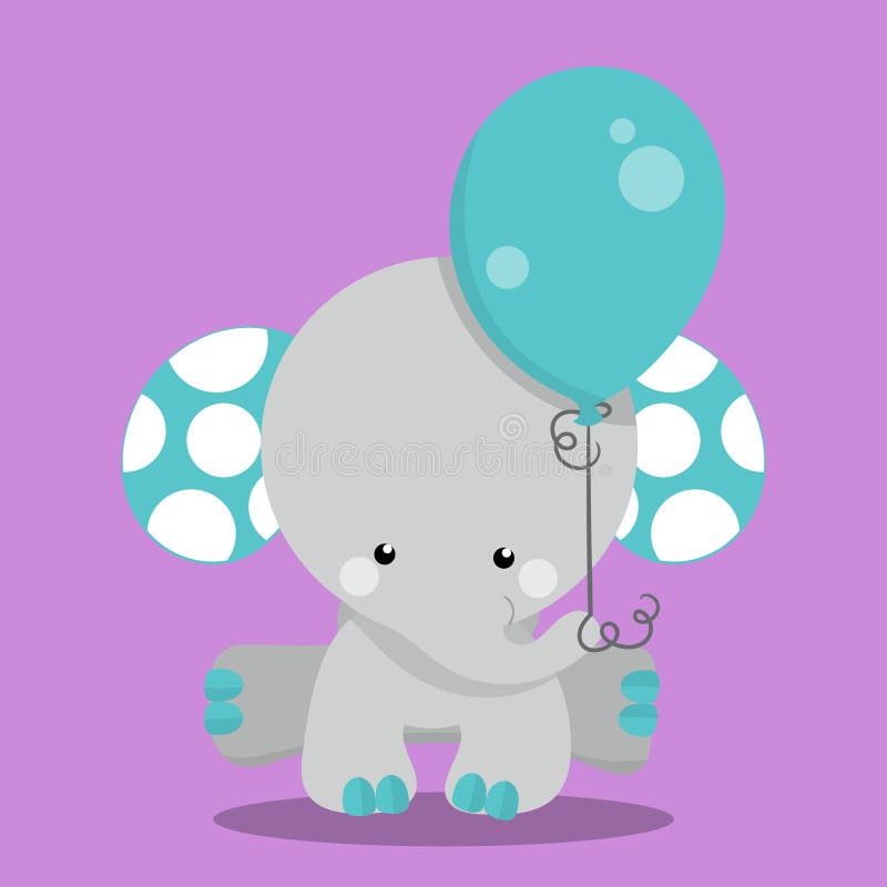 Little blue elephant 04 stock vector. Illustration of vector - 198988837