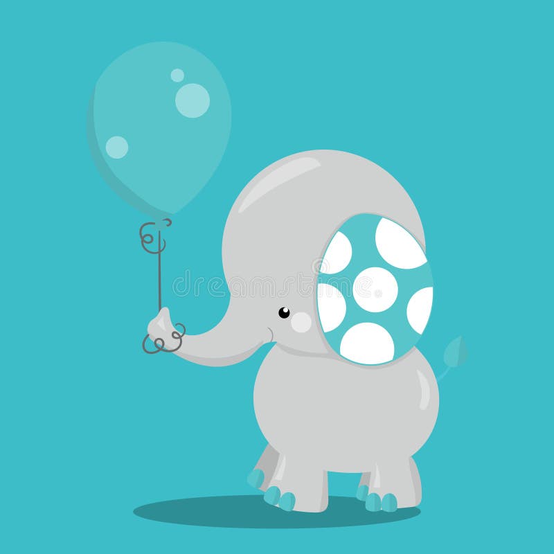 Little blue elephant 04 stock vector. Illustration of vector - 198988837