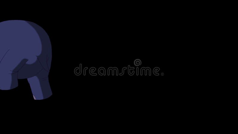 Little Blue Hippo Runs Back View. Stock Footage - Video of hippopotamus ...