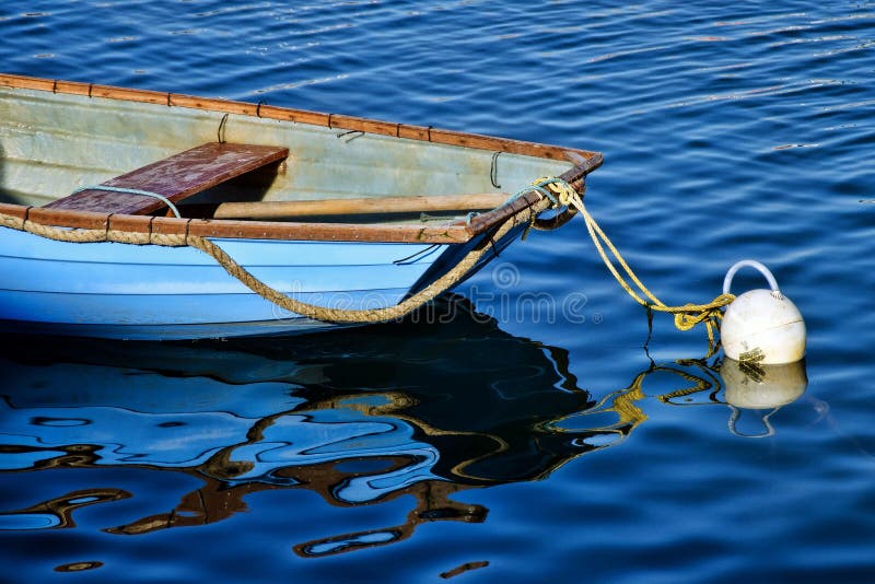 Little Blue Boat stock image. Image of water, jan2015 - 49604517