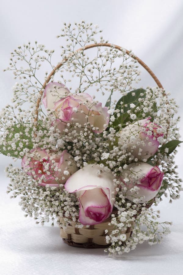 Little bouquet of roses stock image. Image of basket - 15181161