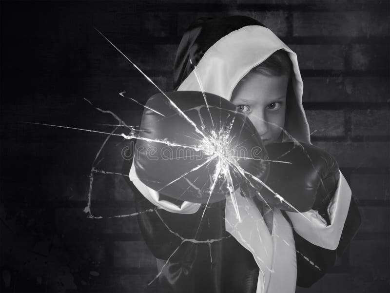 Little boxer crush a glass stock photo. Image of childhood - 60424848