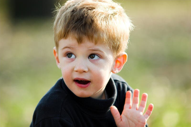 A little boy clapping stock image. Image of alone, nature - 1714003