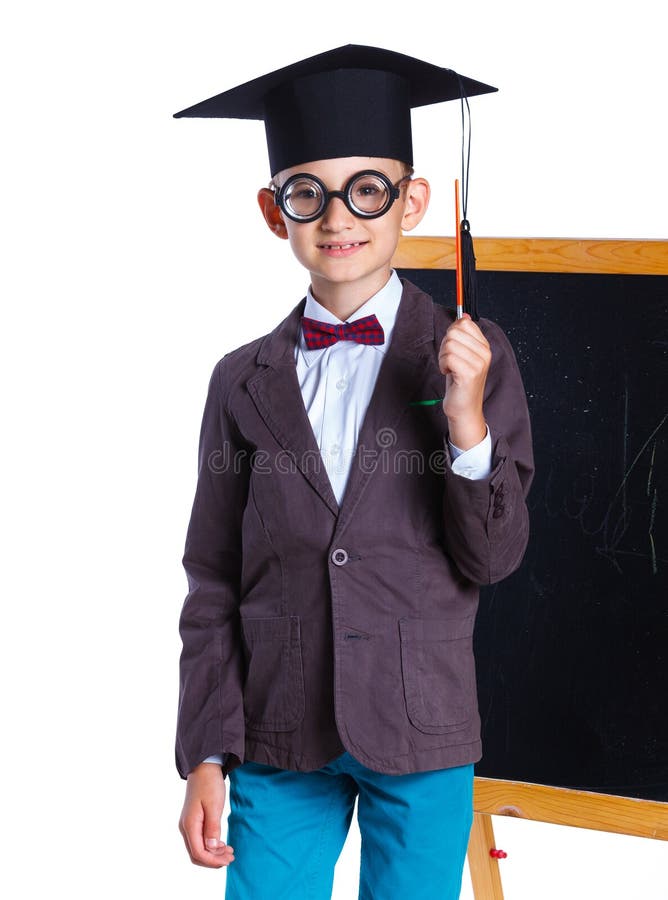 Little Professor boy stock image. Image of examination - 70499625