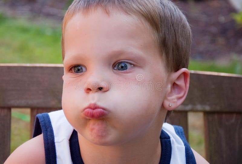 Little Boy Angry Holding Breath Stock Photo - Image of cute, holding ...