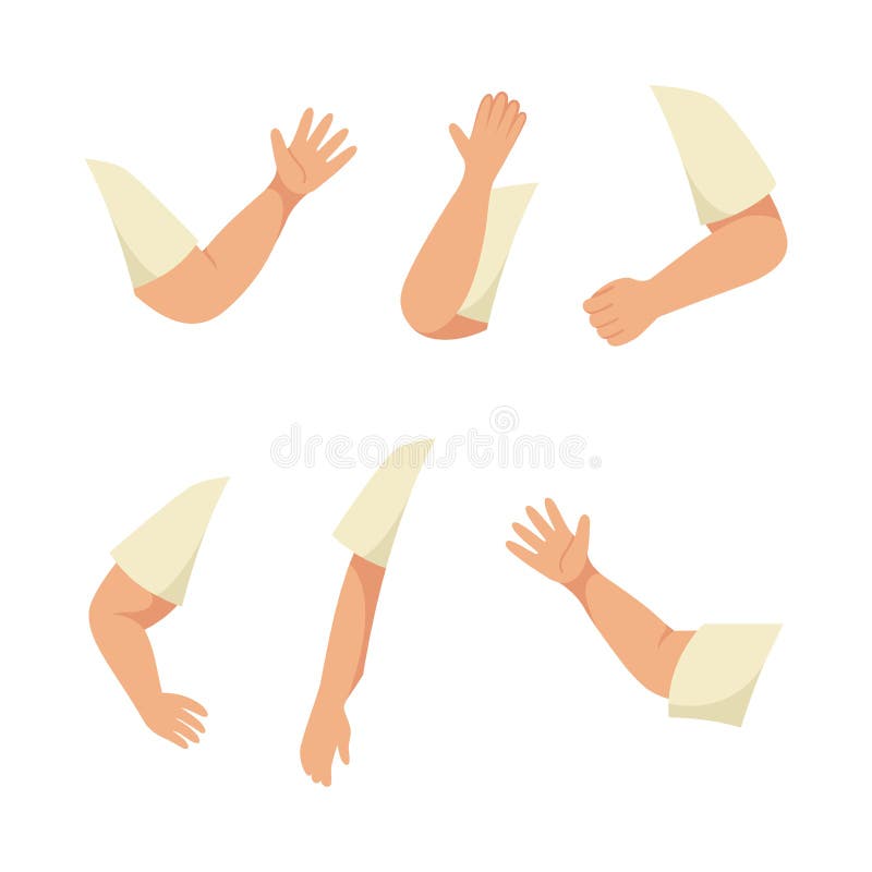 Little Boy Arms and Hand Constructor in Sleeve Vector Set Stock Vector ...