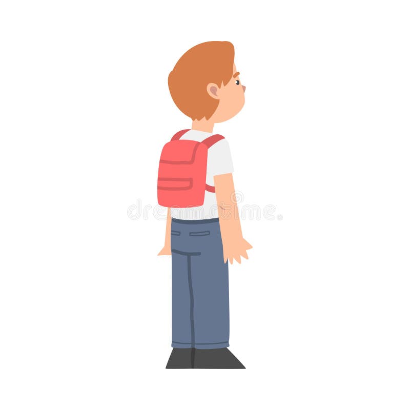 Kid Standing Back View Stock Illustrations – 585 Kid Standing Back View ...