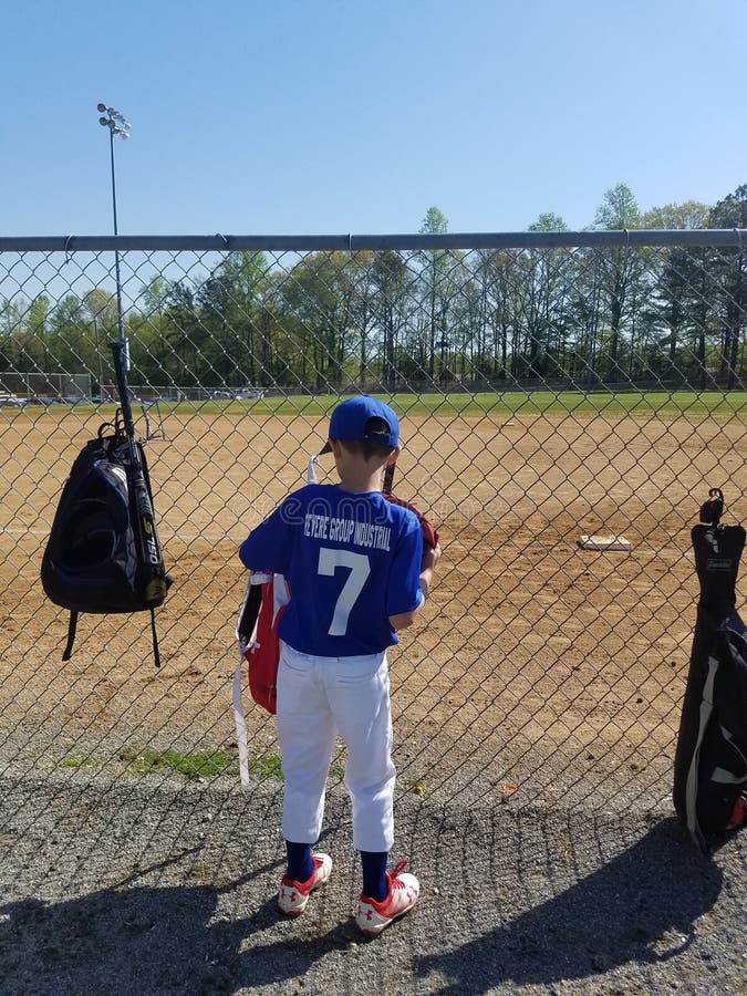 Little Boy at a Baseball Game Editorial Stock Image - Image of ready ...
