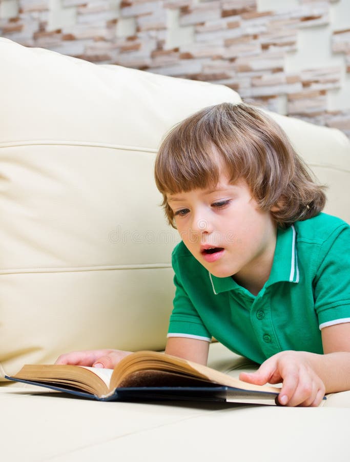 Little boy with book stock photo. Image of child, childhood - 44846208