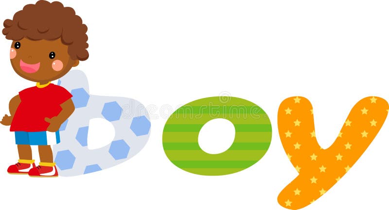 Little boy and boy word stock vector. Illustration of child - 20866953