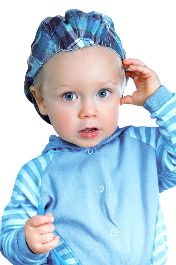 Beautiful Little Boy in a Cap Stock Image - Image of face, childhood ...