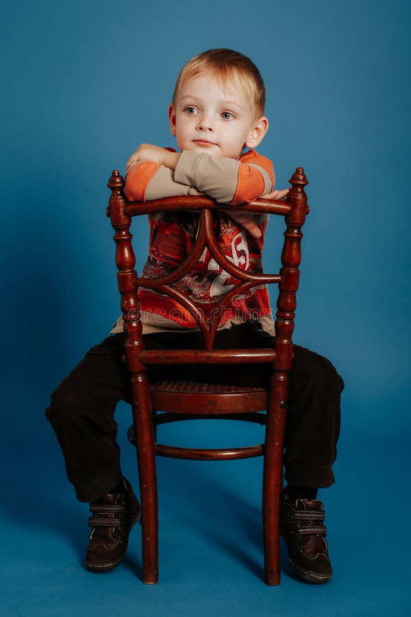 Little Boy In Cap Standing With A Puppet Doll Stock Photo - Image of ...