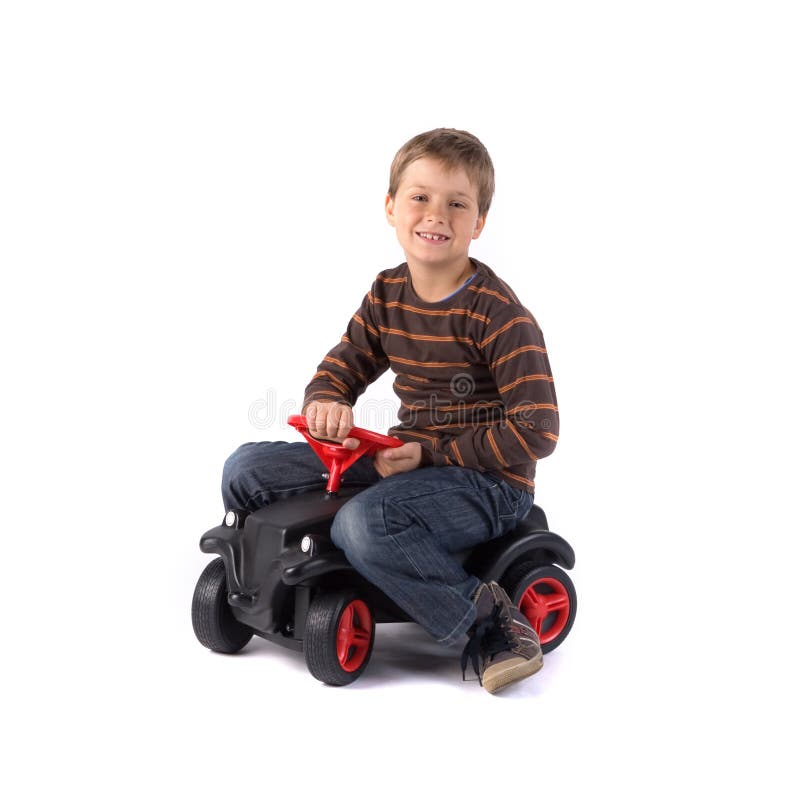 Little boy with car stock image. Image of drive, expression - 21704725