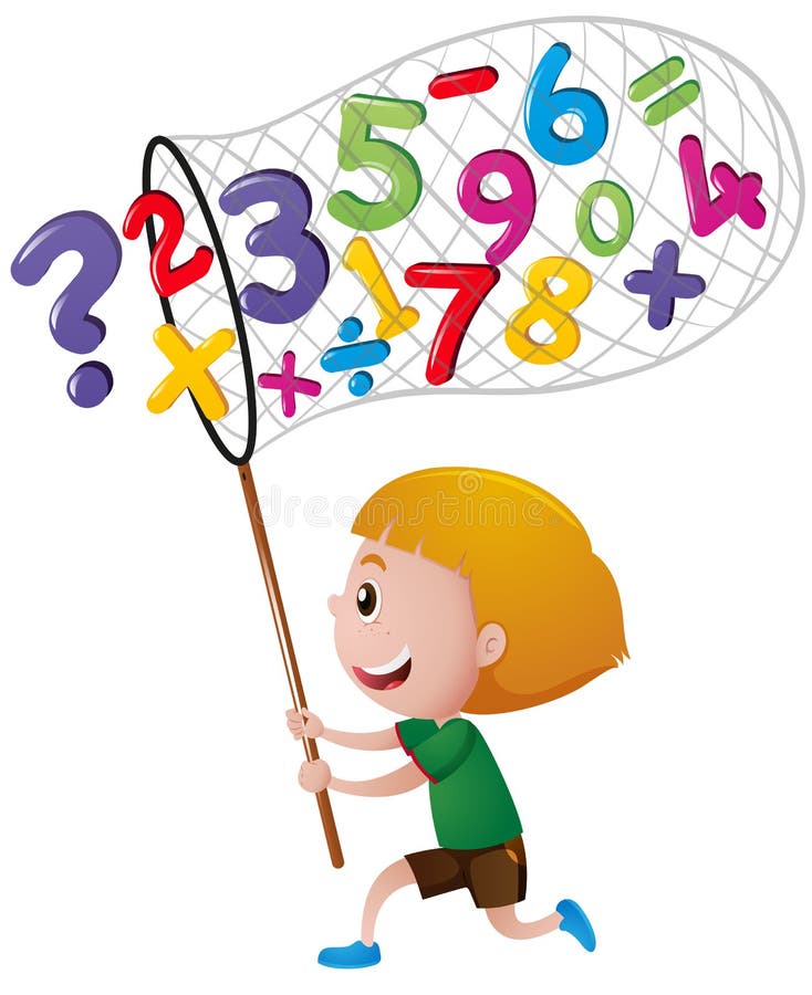 Little Boy Catching Numbers Net Stock Illustrations – 2 Little Boy ...