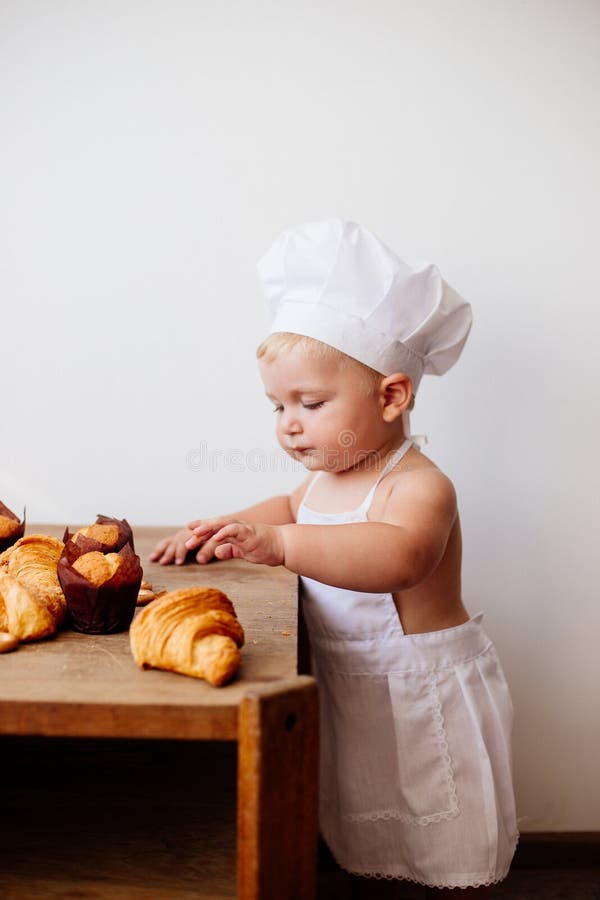 Little child cook. stock photo. Image of kitchen, family - 127890738
