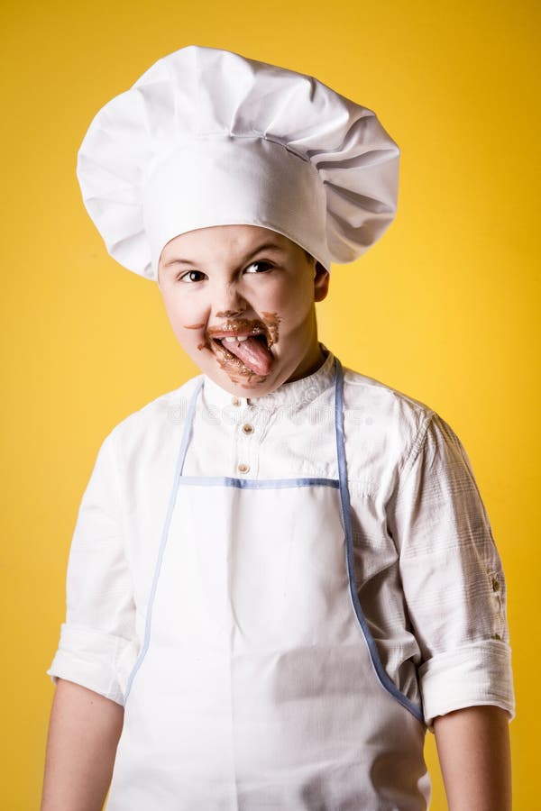 Little boy chef in uniform stock image. Image of little - 37701333