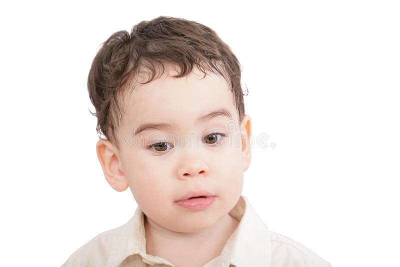 Little Boy, Child Looking Down Stock Image - Image of eyes, creative ...
