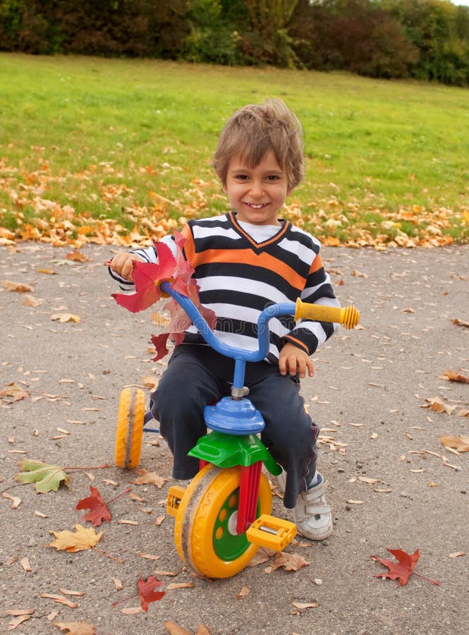 Little Boy on a Children S Bicycle Stock Photo - Image of white, bike ...